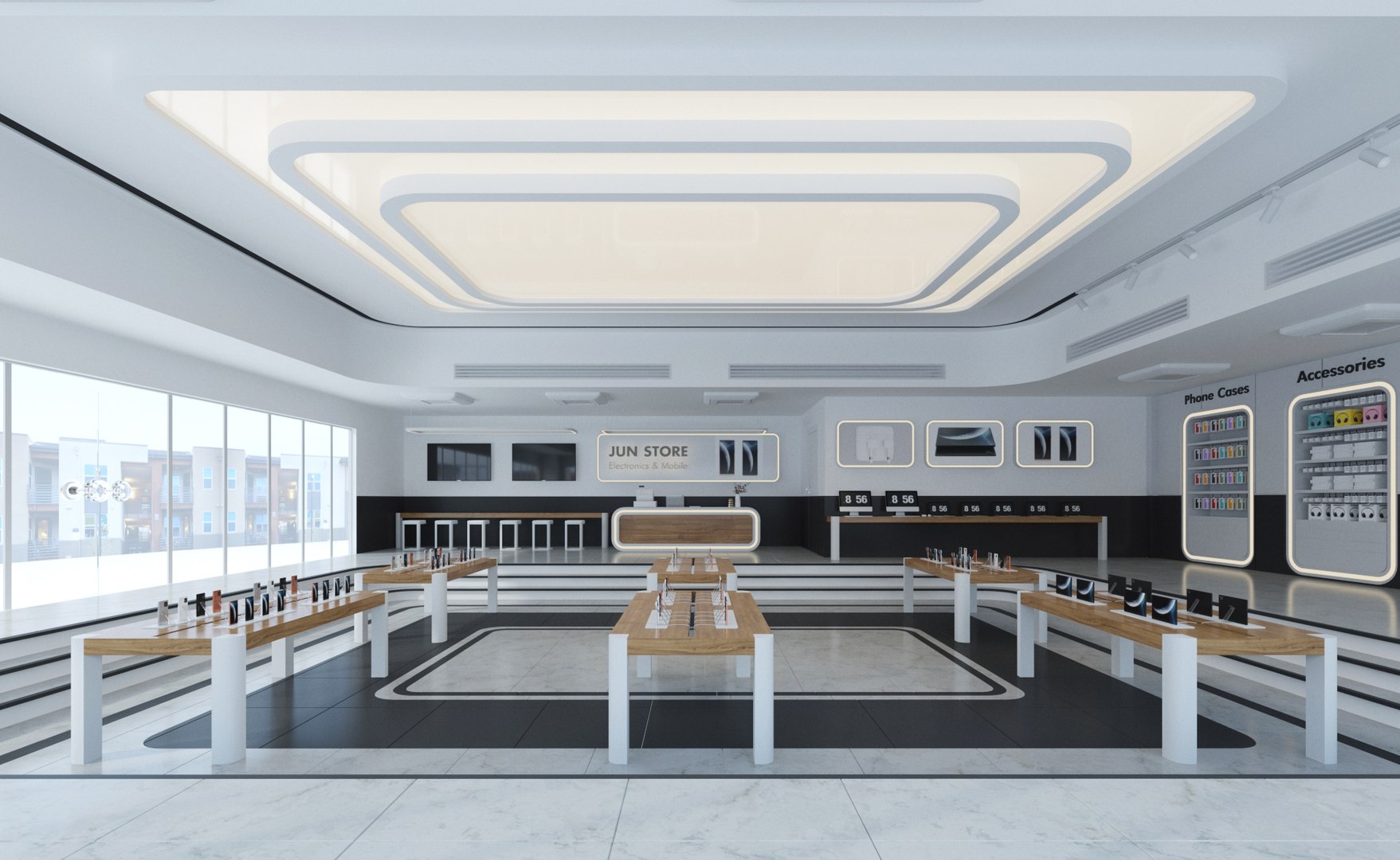 Modern Tech Store Interior 3D Model - TurboSquid 2332414