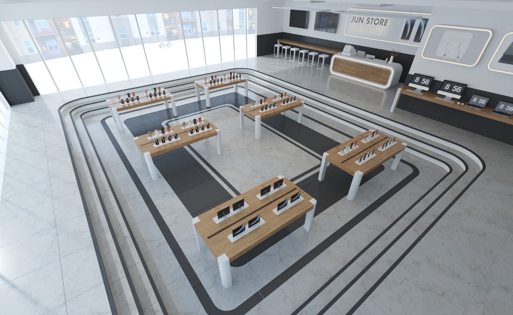 Modern Tech Store Interior 3D Model - TurboSquid 2332414