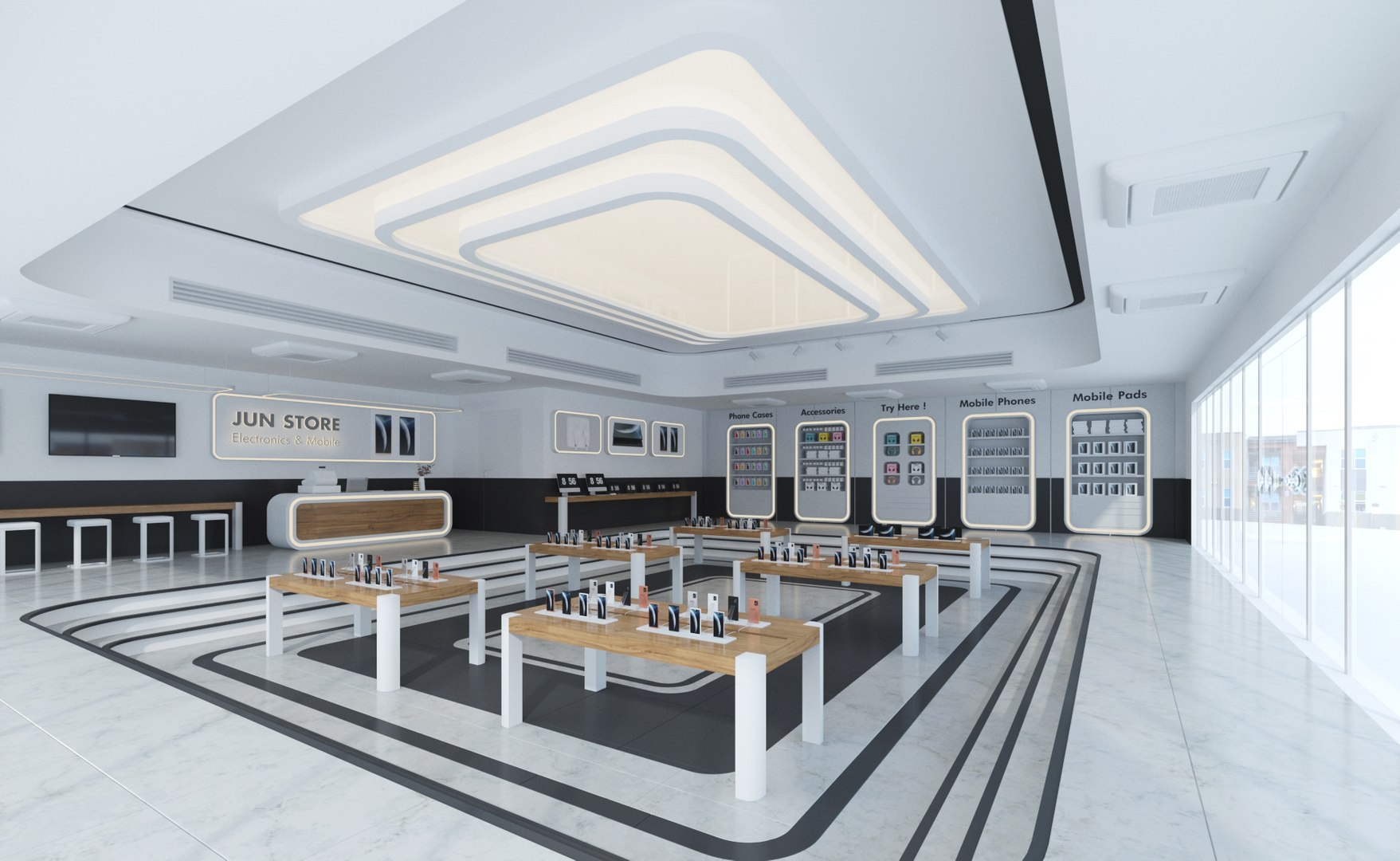 Modern Tech Store Interior 3D Model - TurboSquid 2332414