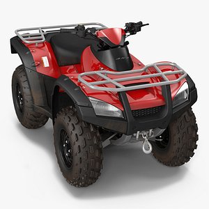 yamaha raptor atv sport bike 3d model