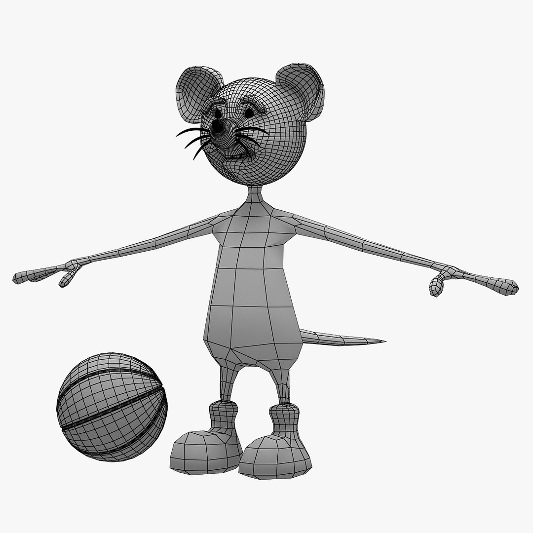 Cartoon Mouse 3d Model