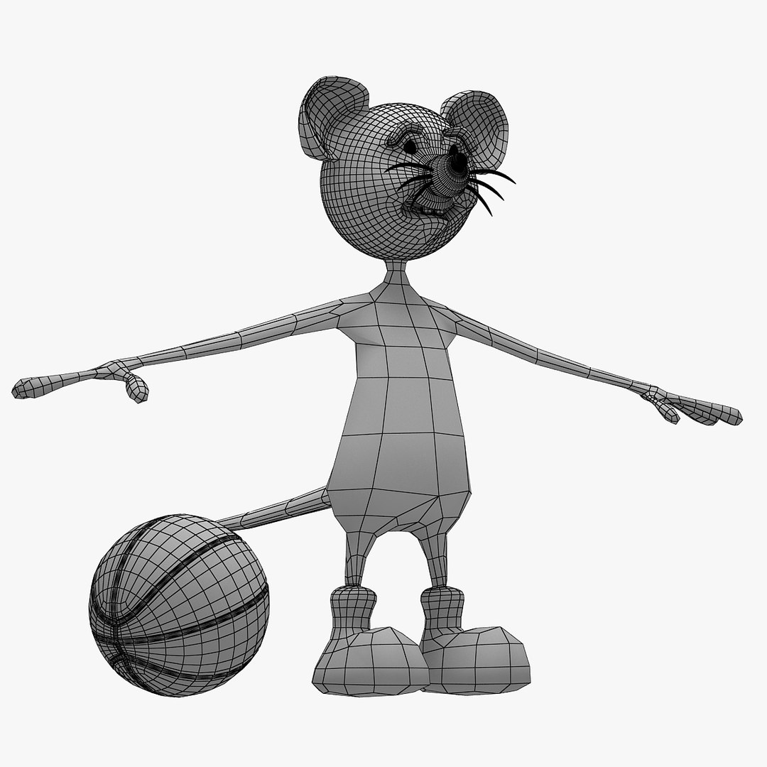 Cartoon Mouse 3d Model