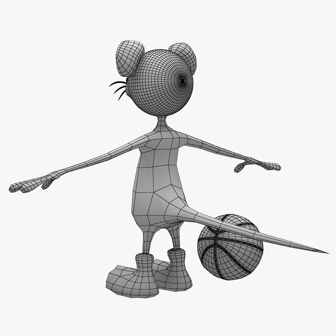 Cartoon Mouse 3d Model