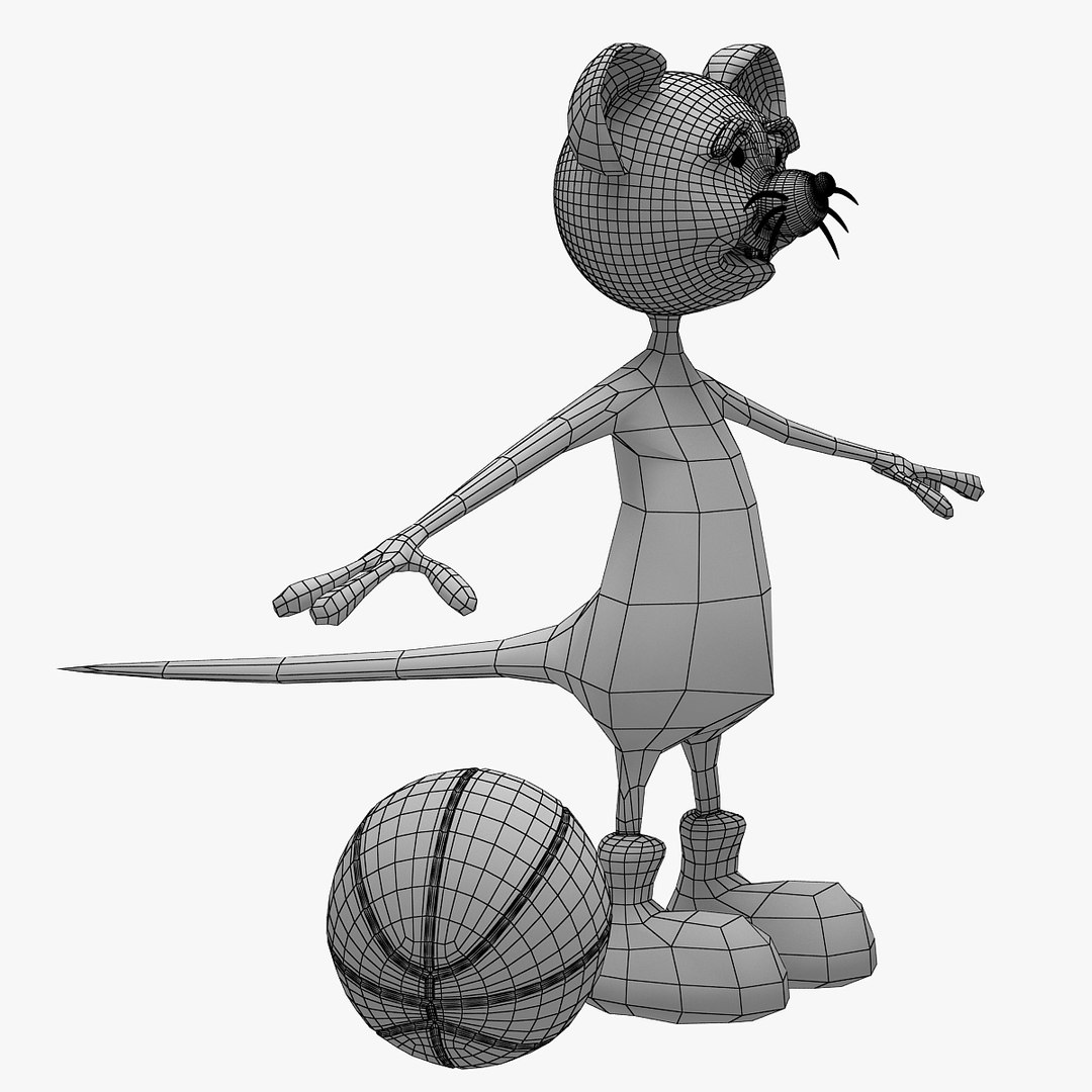 Cartoon Mouse 3d Model