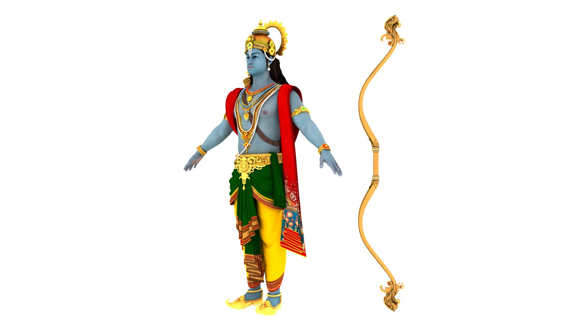 Lord Ram T Pose 3D Model - TurboSquid 2301955
