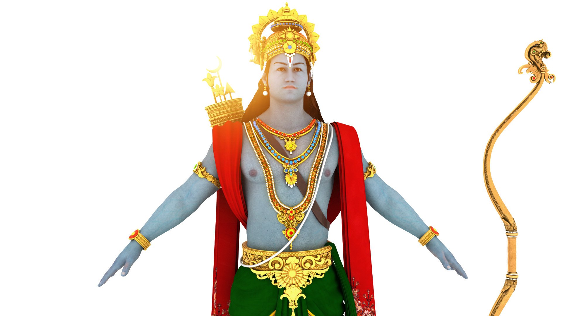 Lord Ram T Pose 3D Model - TurboSquid 2301955