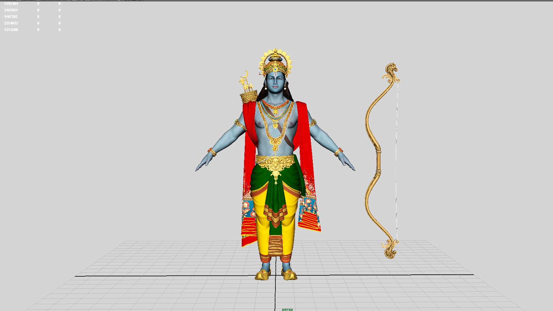 Lord Ram T Pose 3D Model - TurboSquid 2301955