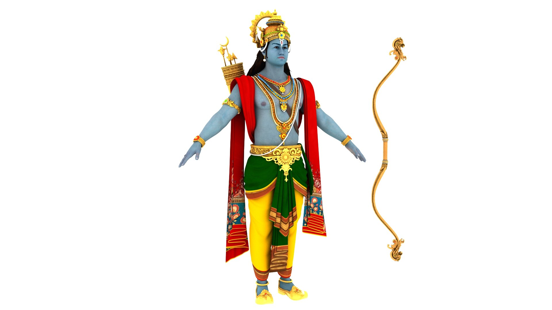Lord Ram T Pose 3D Model - TurboSquid 2301955