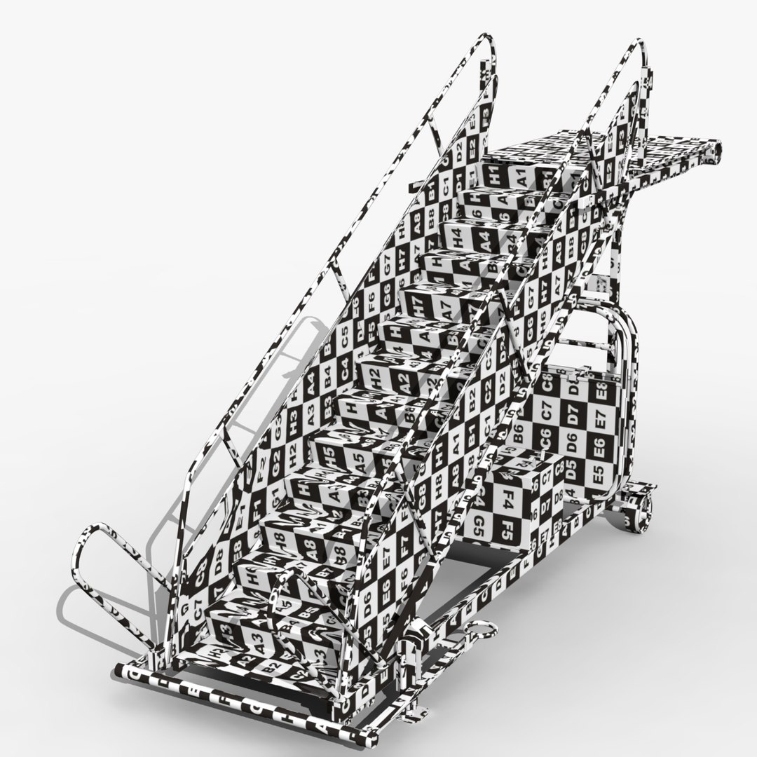 3d Airport Passenger Boarding Stairs