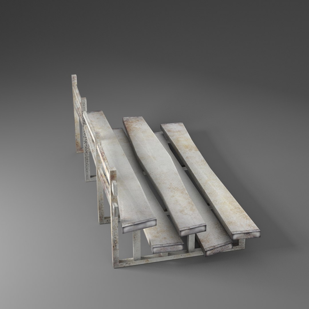 Free Metal Bench Stylized 3D Model - TurboSquid 1715323