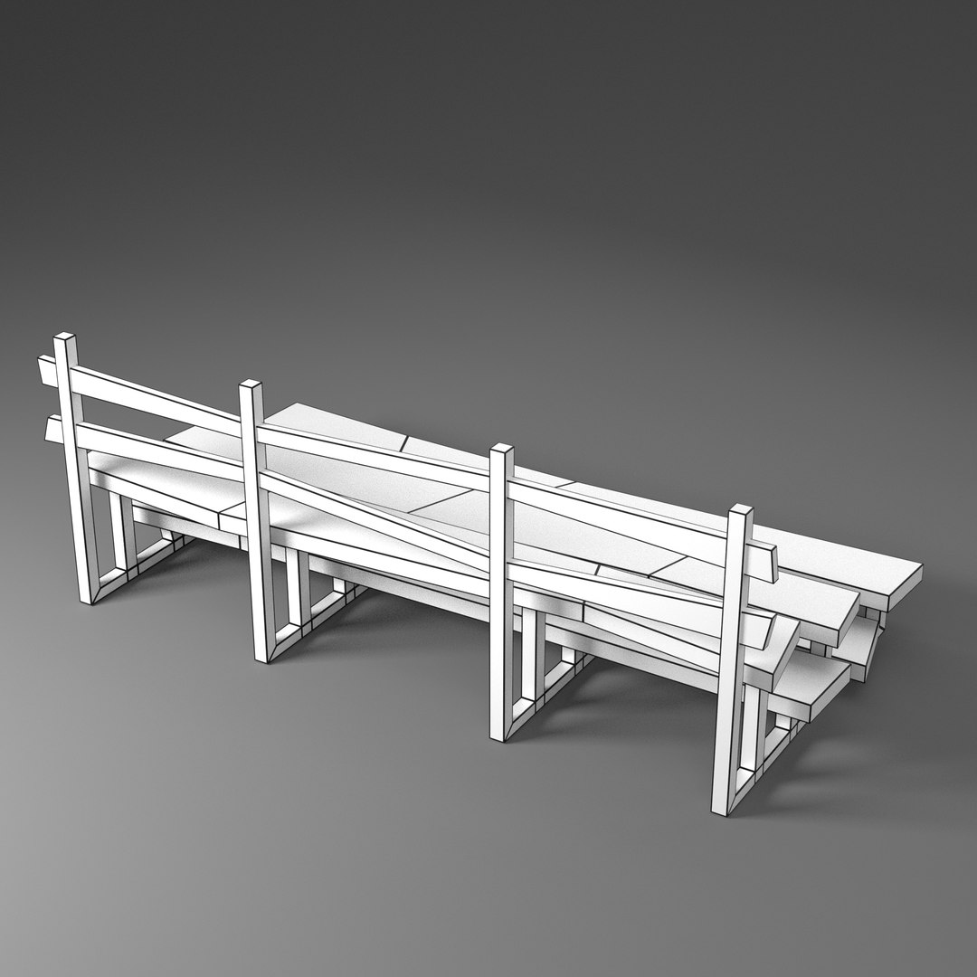 Free Metal Bench Stylized 3D Model - TurboSquid 1715323
