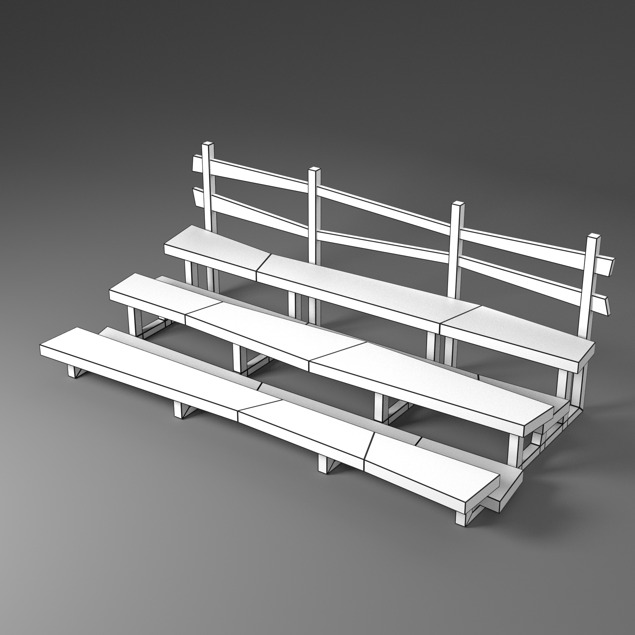 Free Metal Bench Stylized 3D model - TurboSquid 1715323