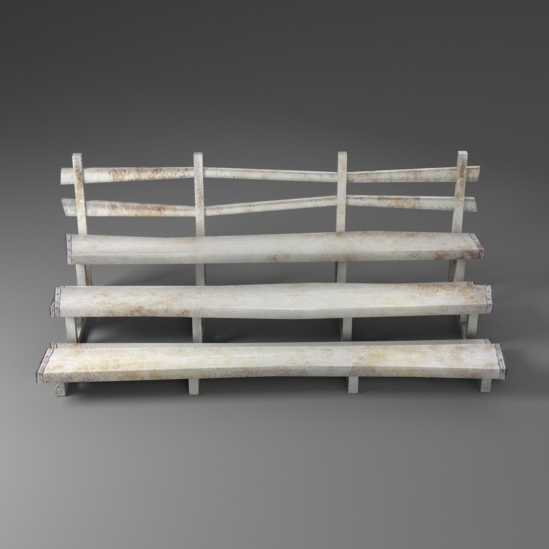 Free Metal Bench Stylized 3D Model - TurboSquid 1715323