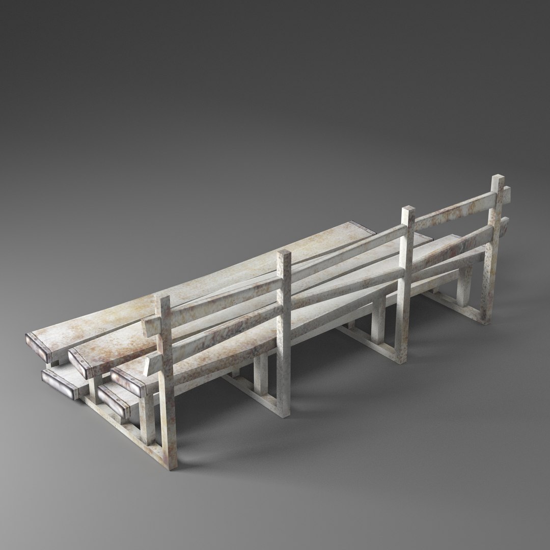 Free Metal Bench Stylized 3D Model - TurboSquid 1715323