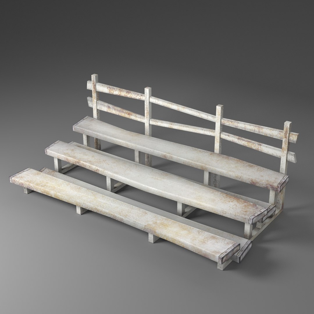Free Metal Bench Stylized 3D Model - TurboSquid 1715323