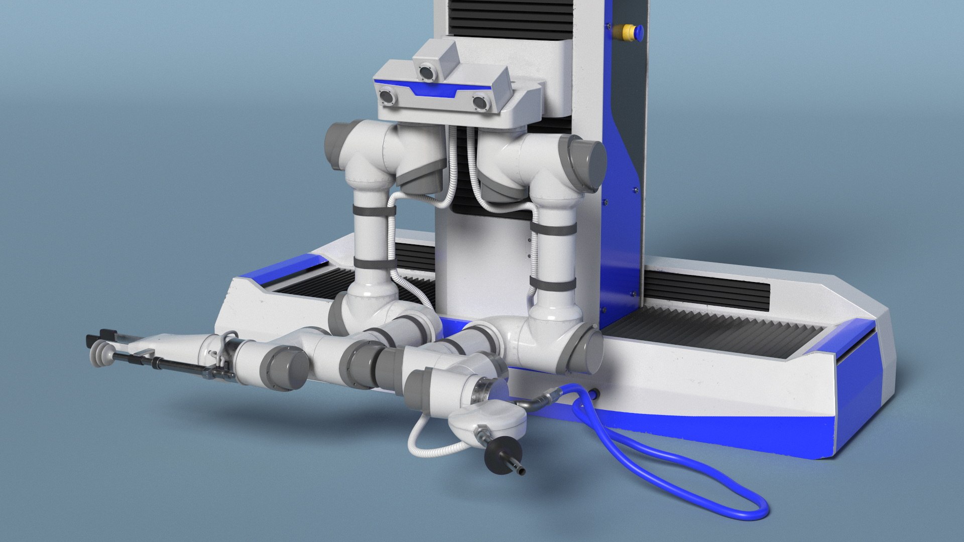 3D Smart Gas Pumping Robot Blue Housing Rigged Model - TurboSquid 2409335