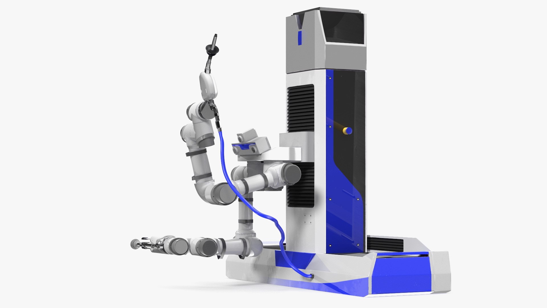 3D Smart Gas Pumping Robot Blue Housing Rigged Model - TurboSquid 2409335