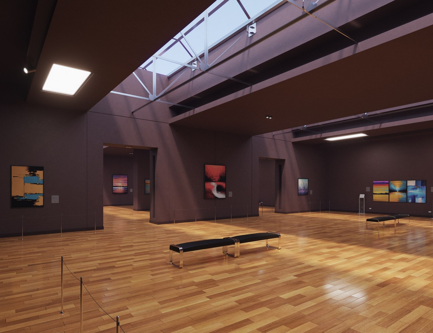 3D Model Art Gallery Showroom Interior 3D Model - TurboSquid 2132367