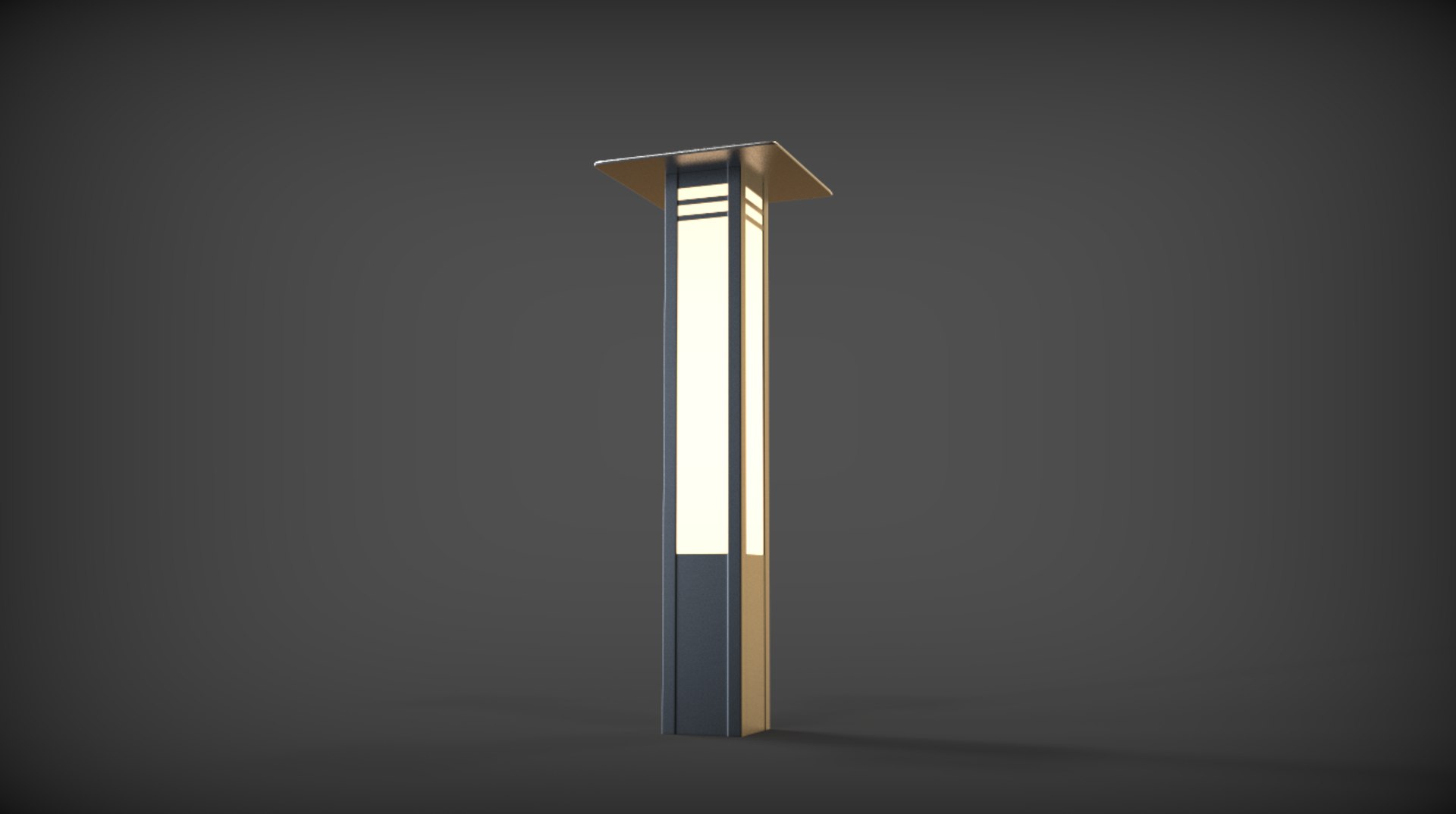 Modern Asian Garden Light 3ds