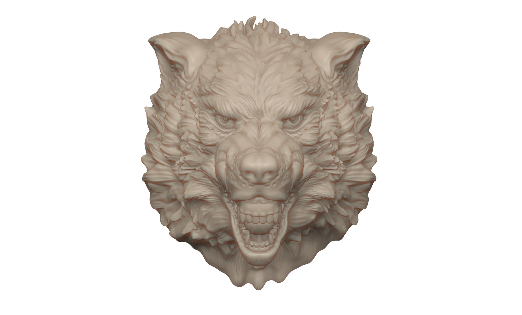 Wolf Face Head Grin 3d Print Model - TurboSquid 2289298