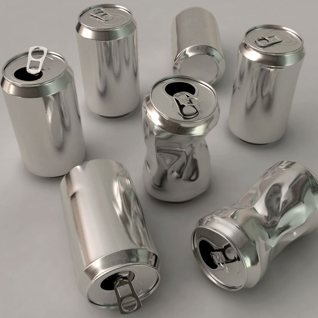 3d Aluminum Cans Model