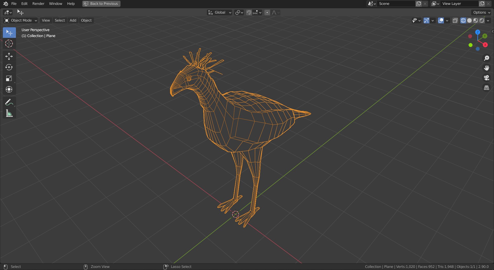 3D Secretary Bird - TurboSquid 1647869