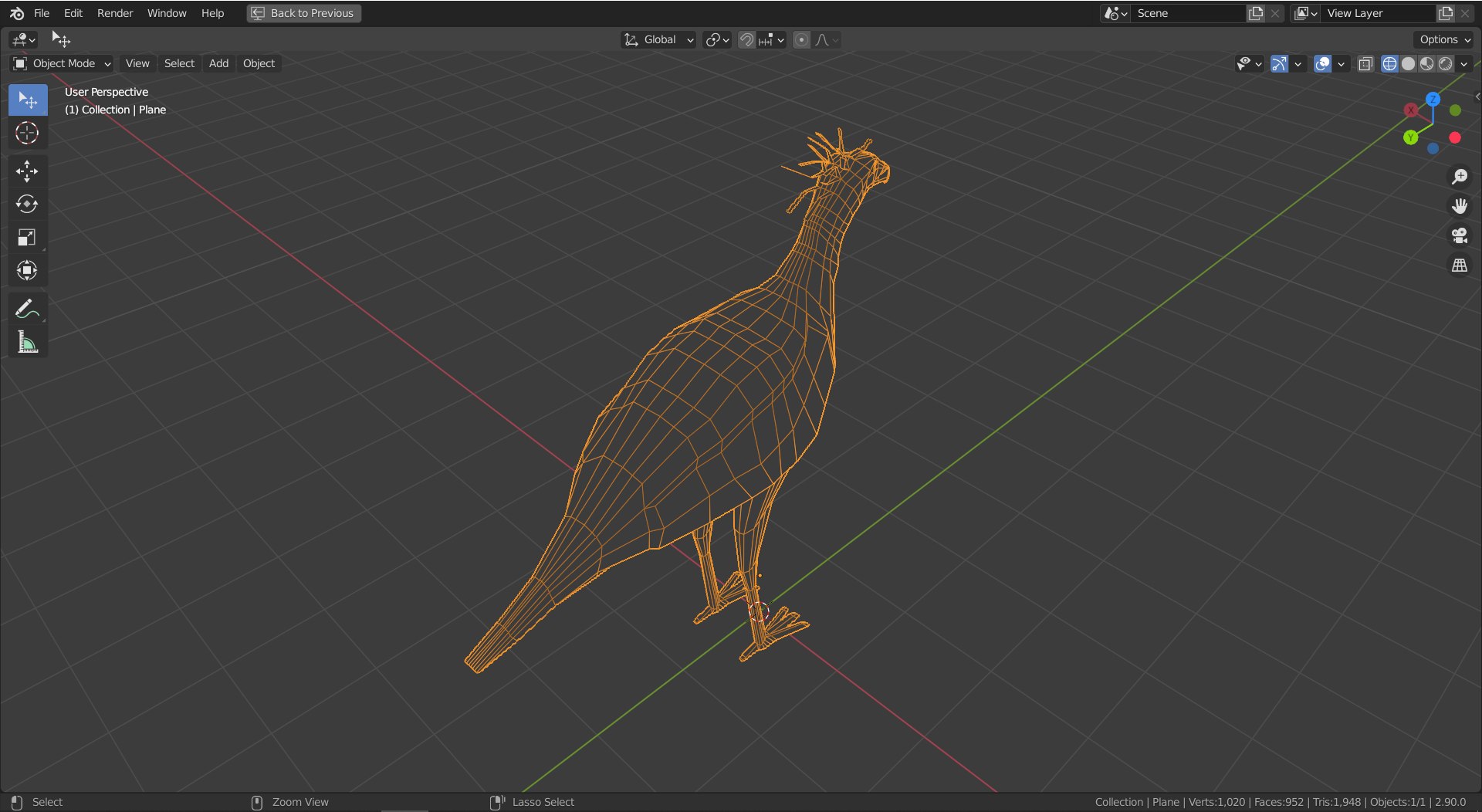 3D Secretary Bird - TurboSquid 1647869