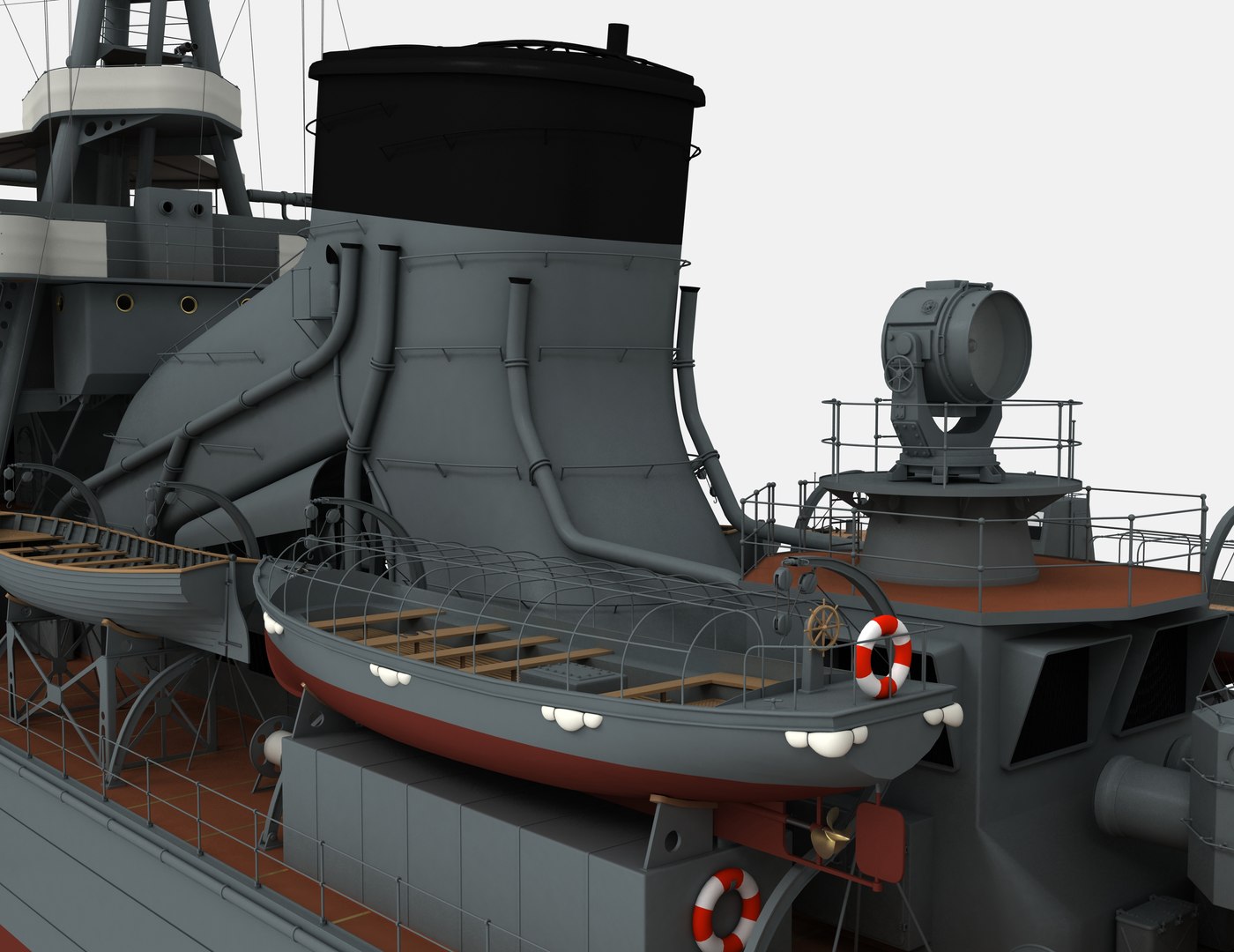 3D Model Japenese Light Cruiser Yubari - TurboSquid 2410402