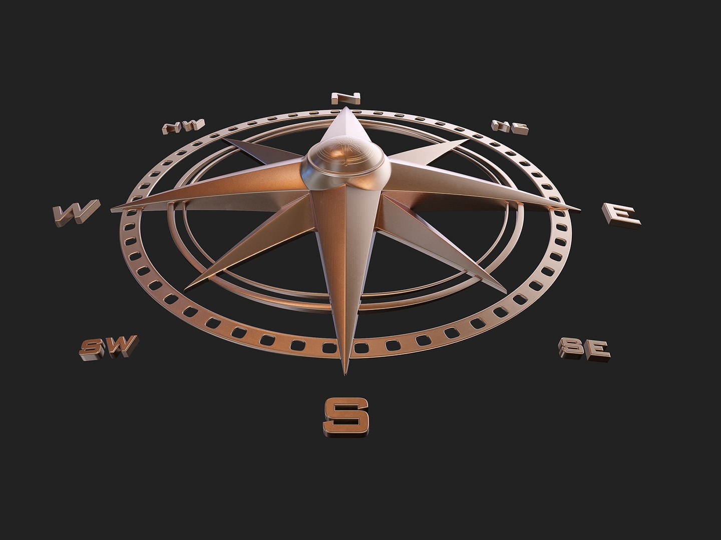 Point Compass Rose 3d 3ds