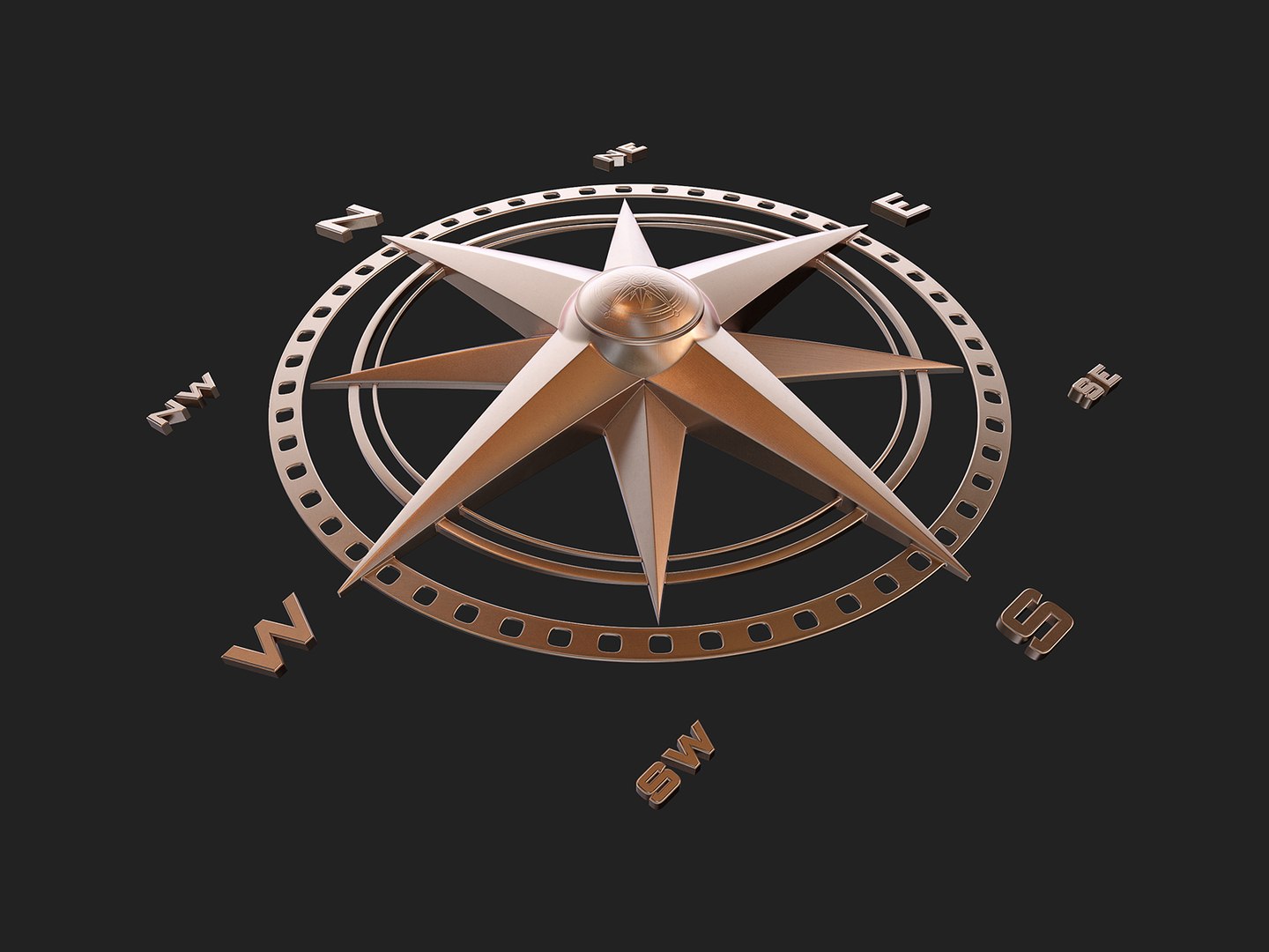 Point Compass Rose 3d 3ds