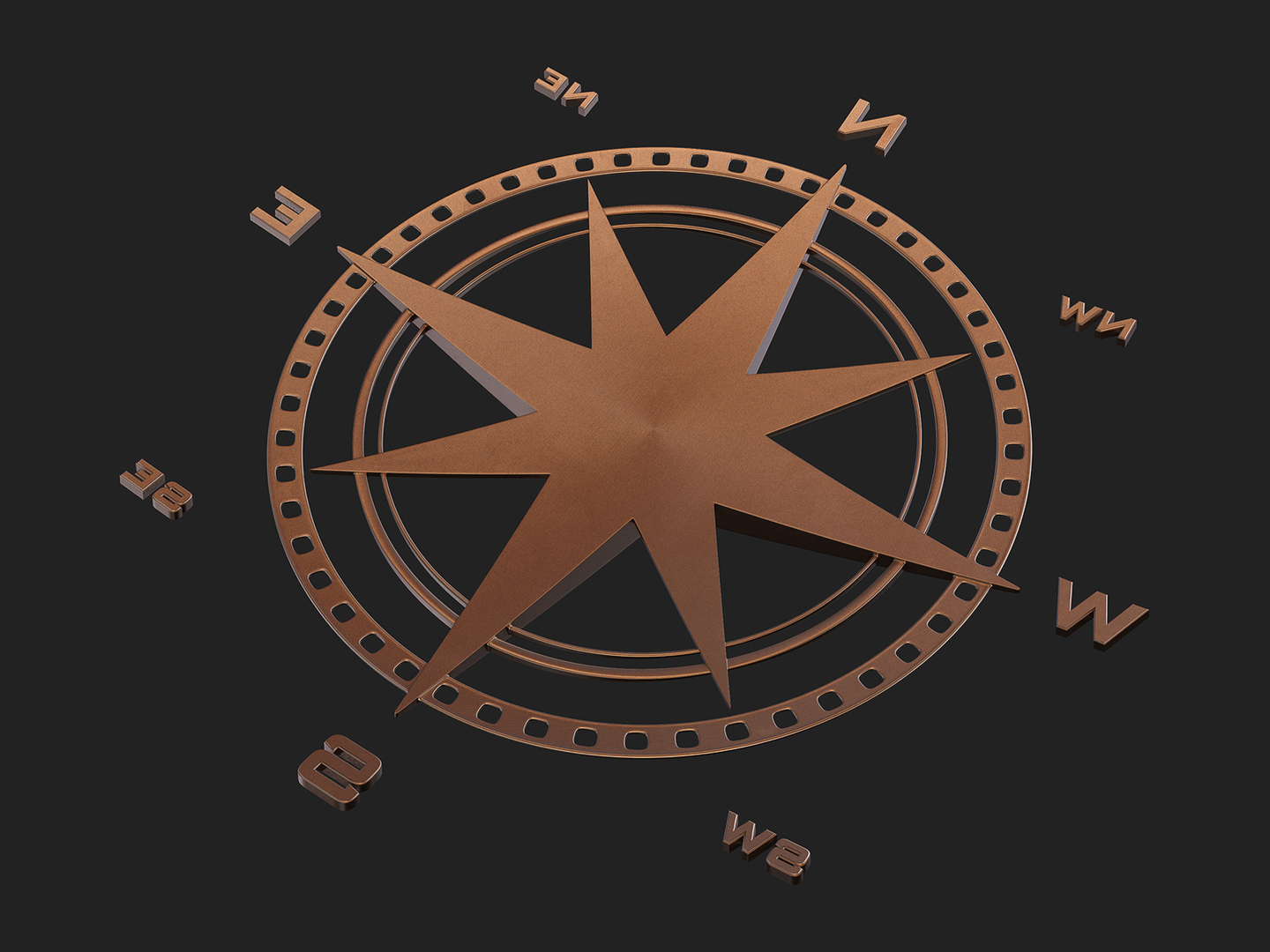 point compass rose 3d 3ds