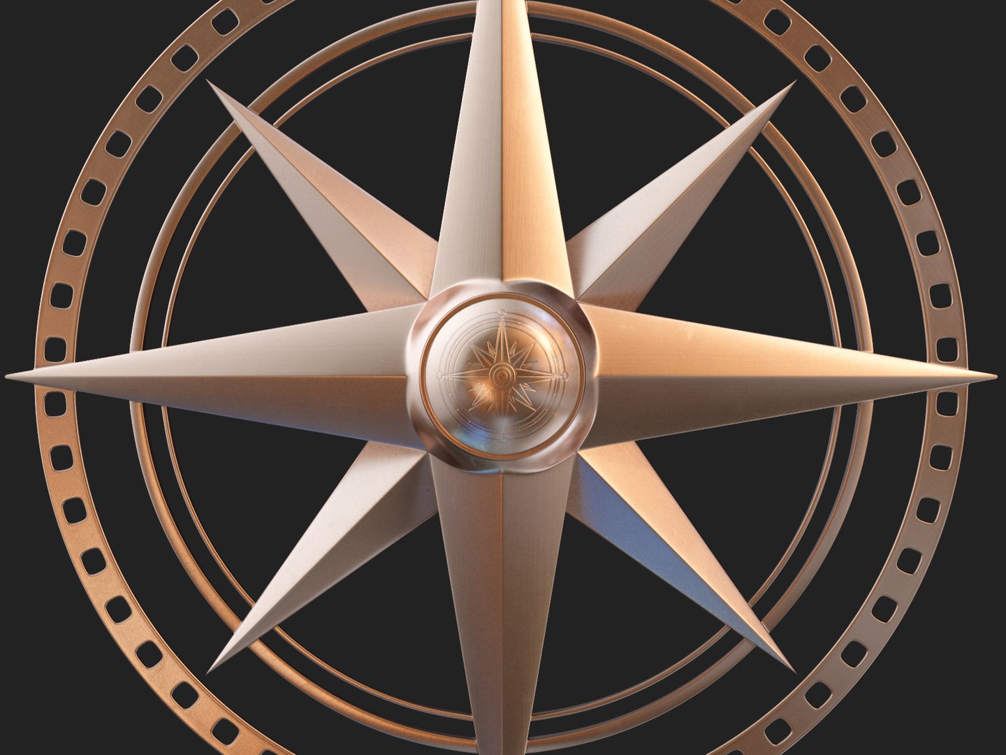 Point Compass Rose 3d 3ds