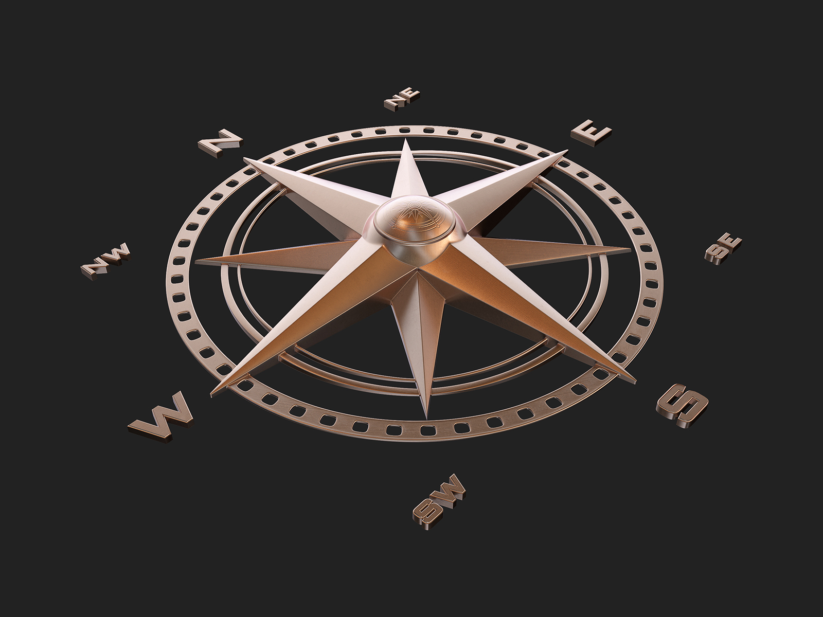 point compass rose 3d 3ds