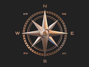 Download Free & Premium Compass Rose 3D Models | TurboSquid
