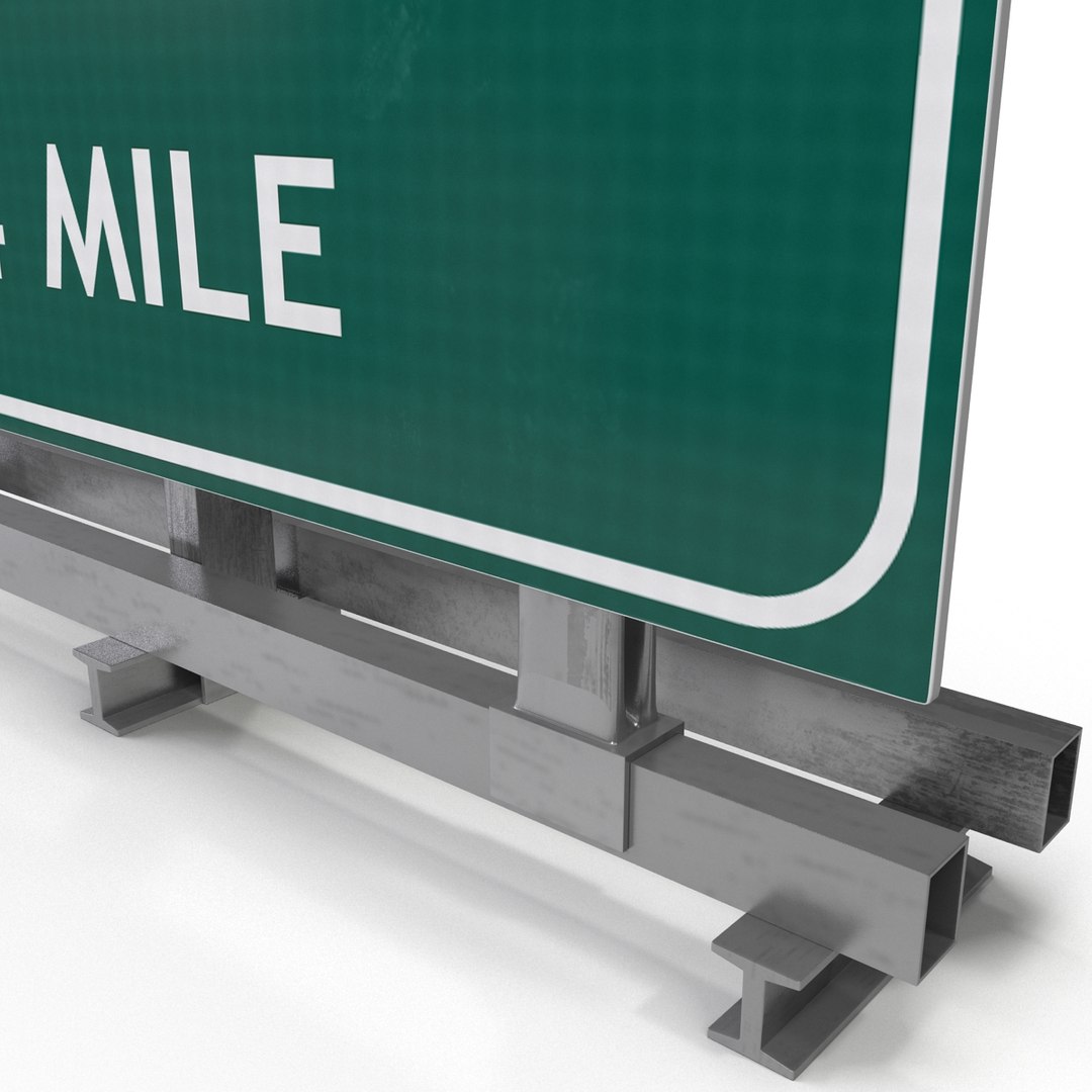 3d highway signage 5 model