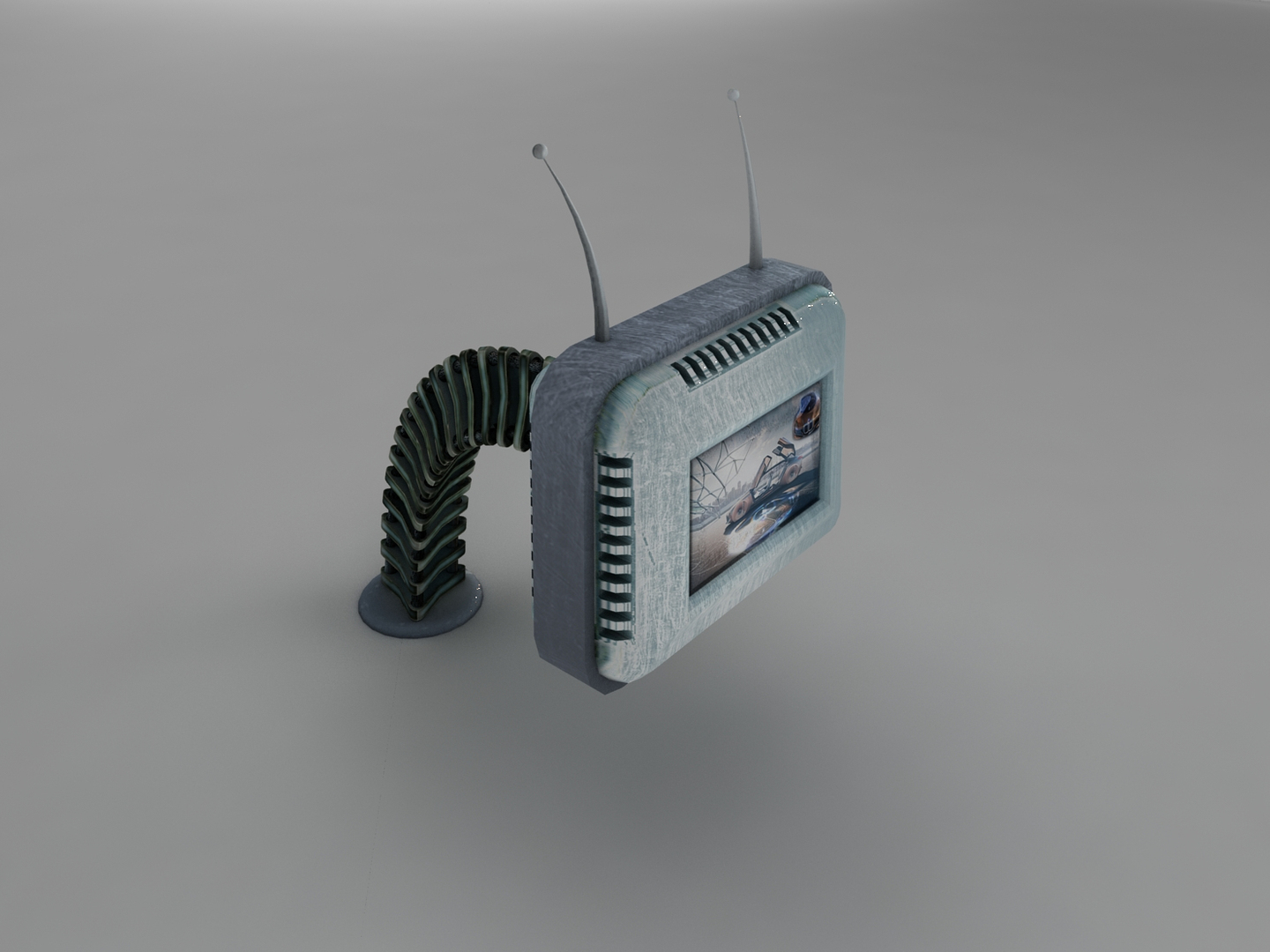 3d Futuristic Retro Tv Model