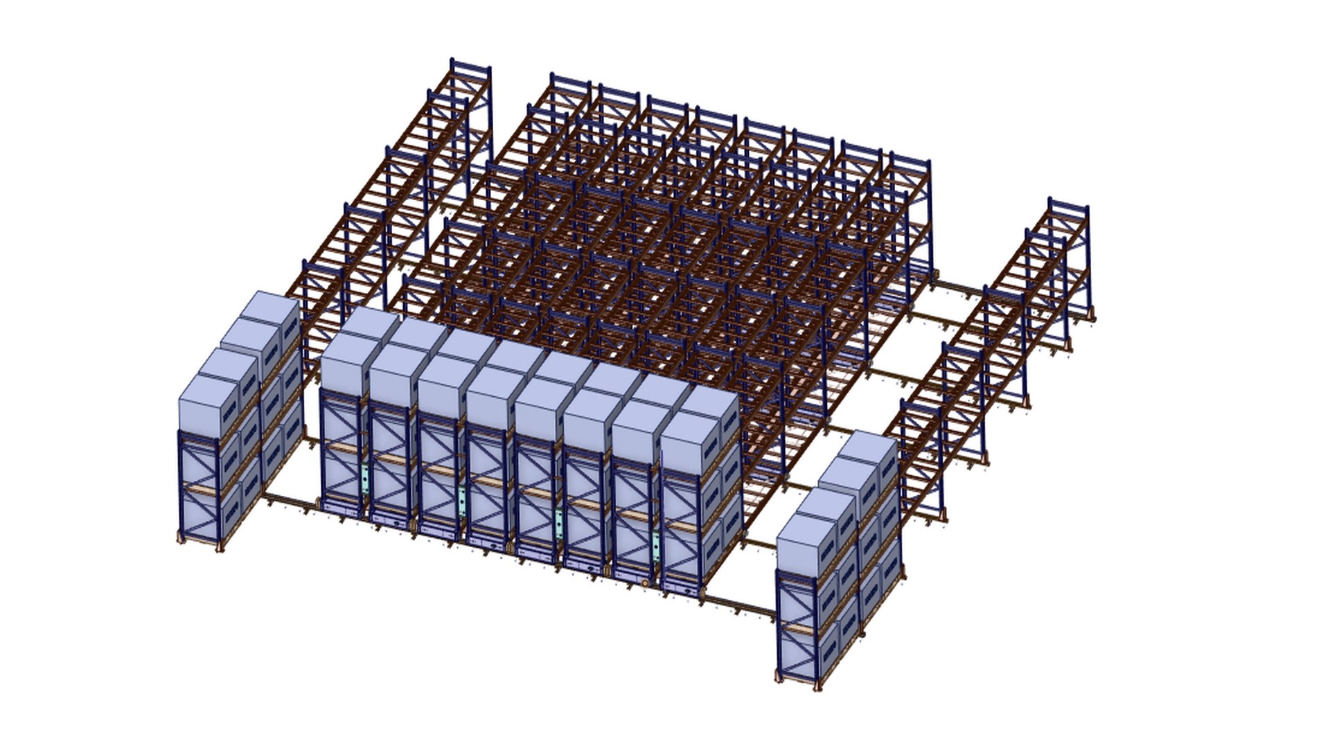 3D Pallet Mobile Racking model - TurboSquid 2087727