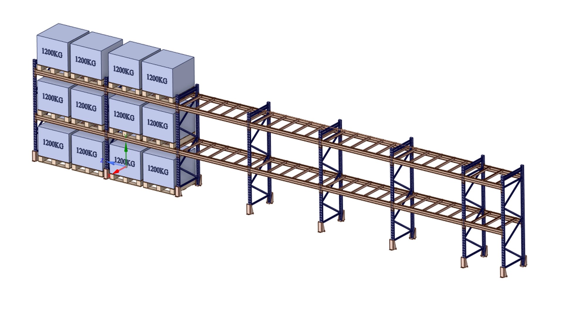 3D Pallet Mobile Racking model - TurboSquid 2087727
