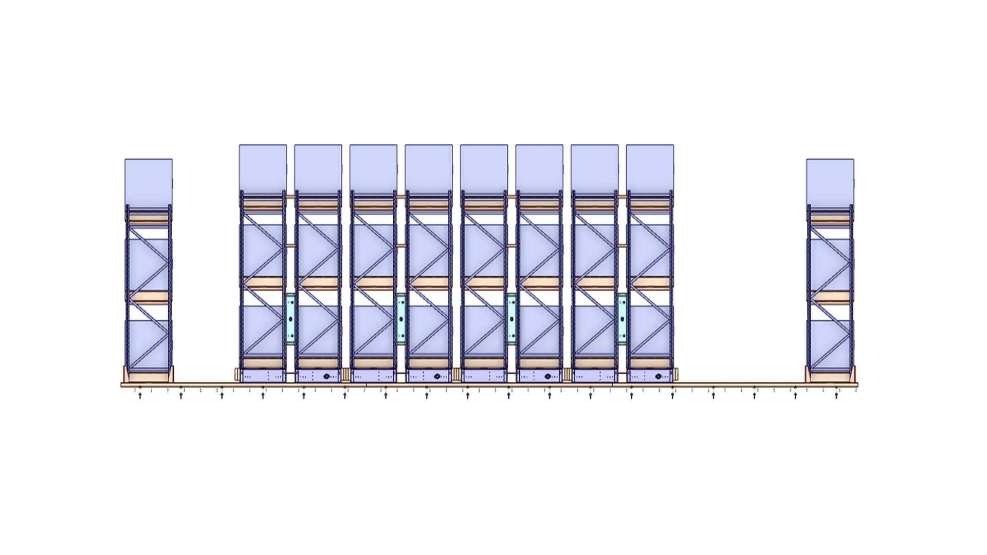 3D Pallet Mobile Racking model - TurboSquid 2087727