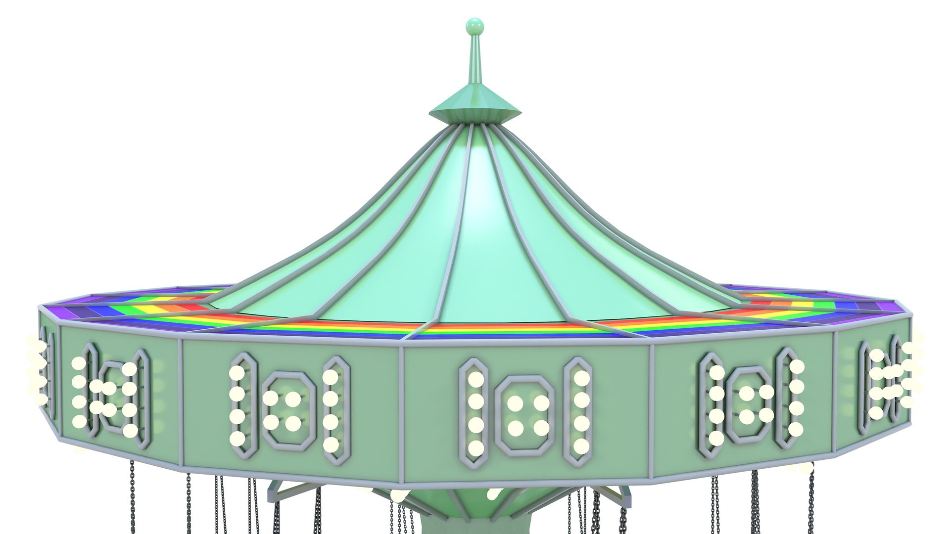 3D Swing Ride - Green Model - TurboSquid 1924251