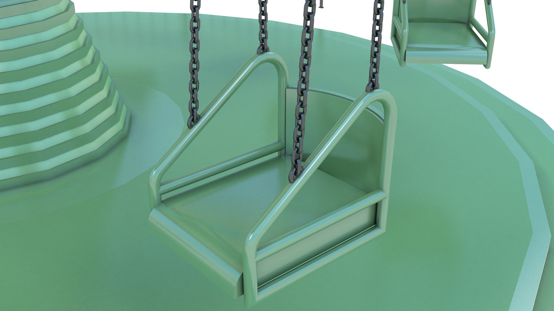 3D Swing Ride - Green Model - TurboSquid 1924251