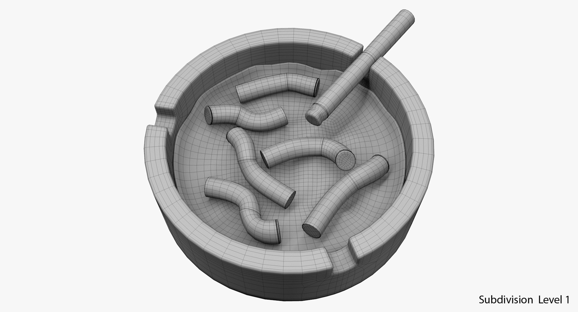 Ashtray Ash 3D Model - TurboSquid 1213073