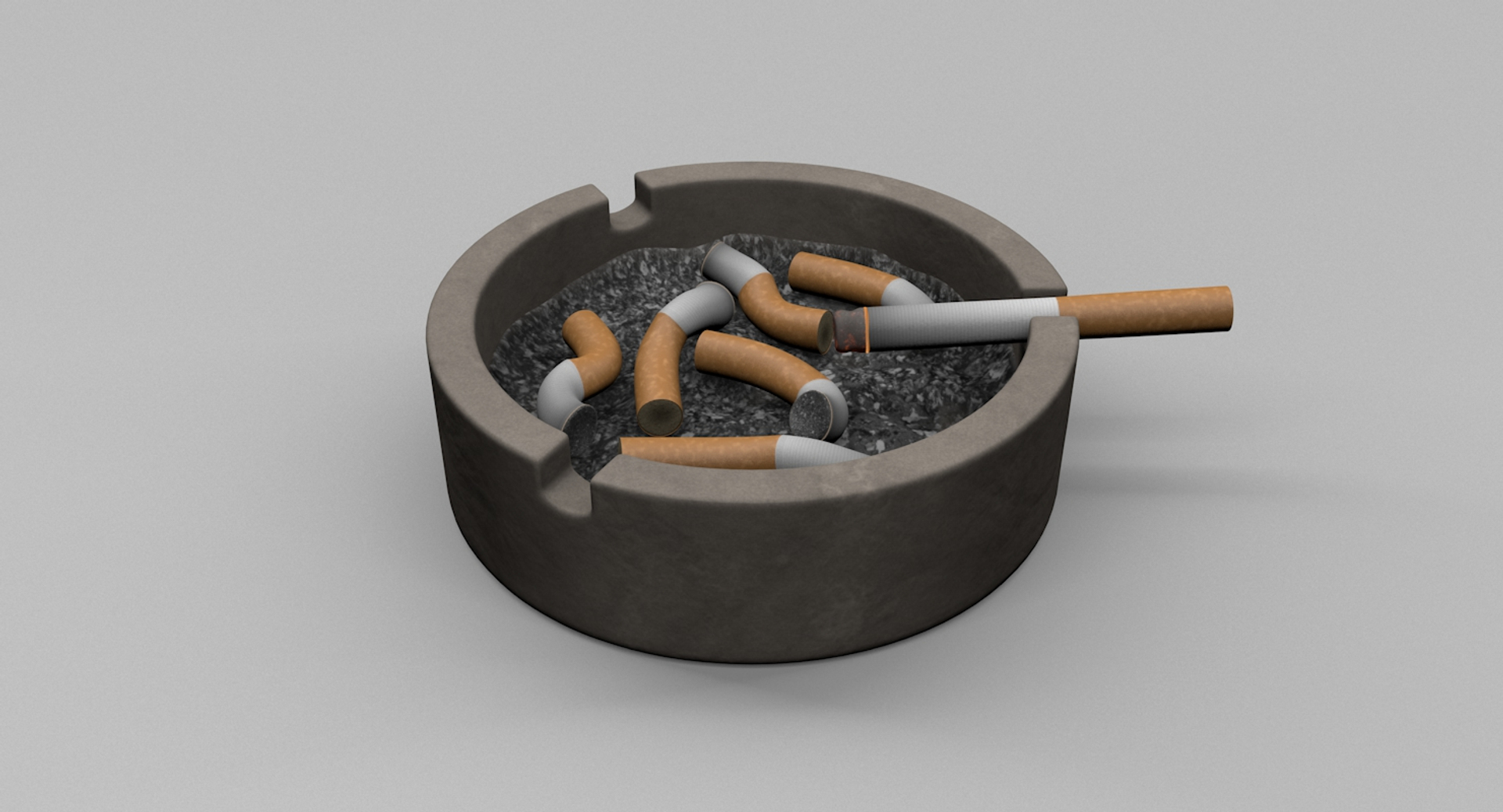 Ashtray Ash 3D Model - TurboSquid 1213073