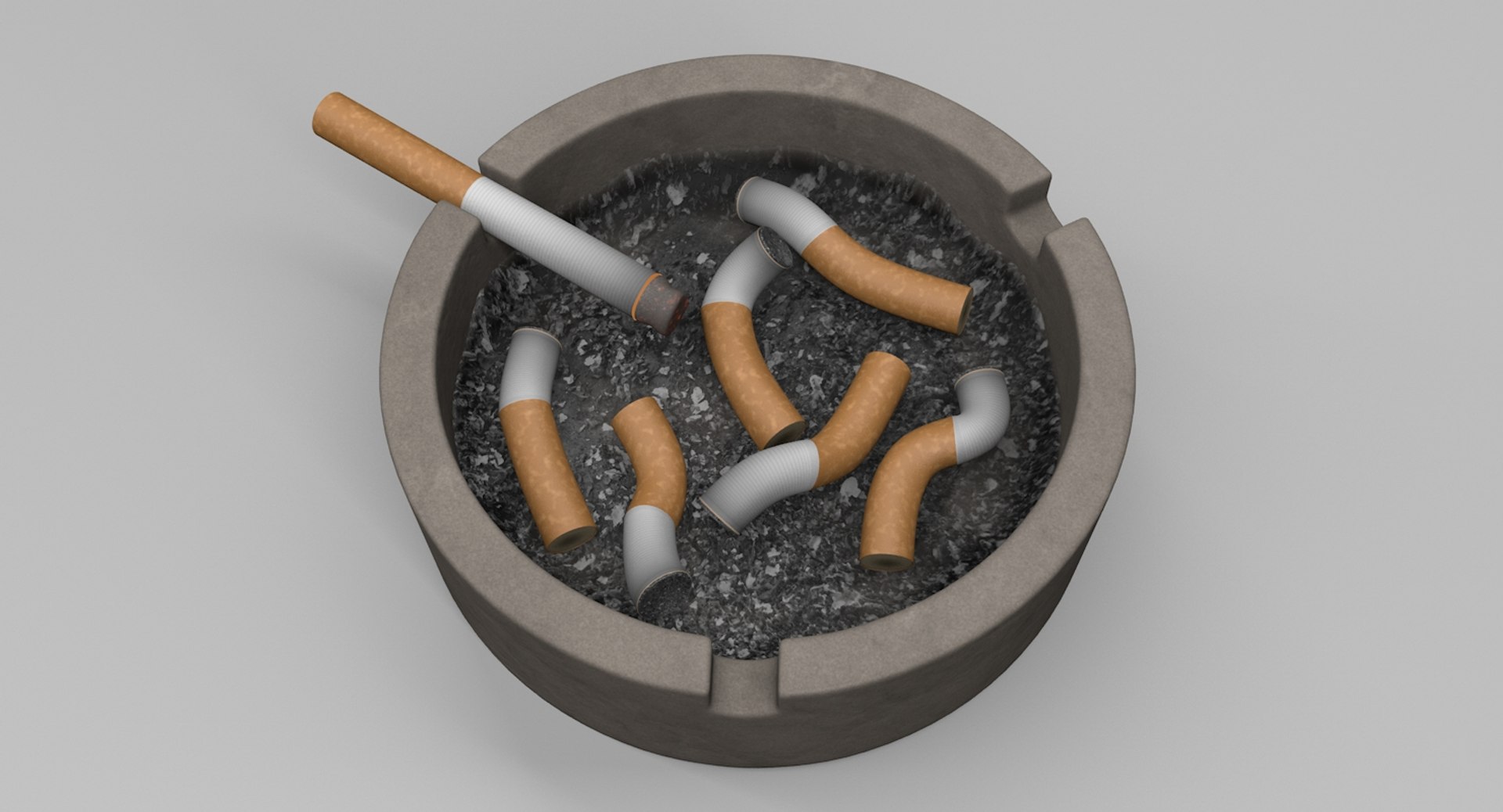 Ashtray Ash 3D Model - TurboSquid 1213073