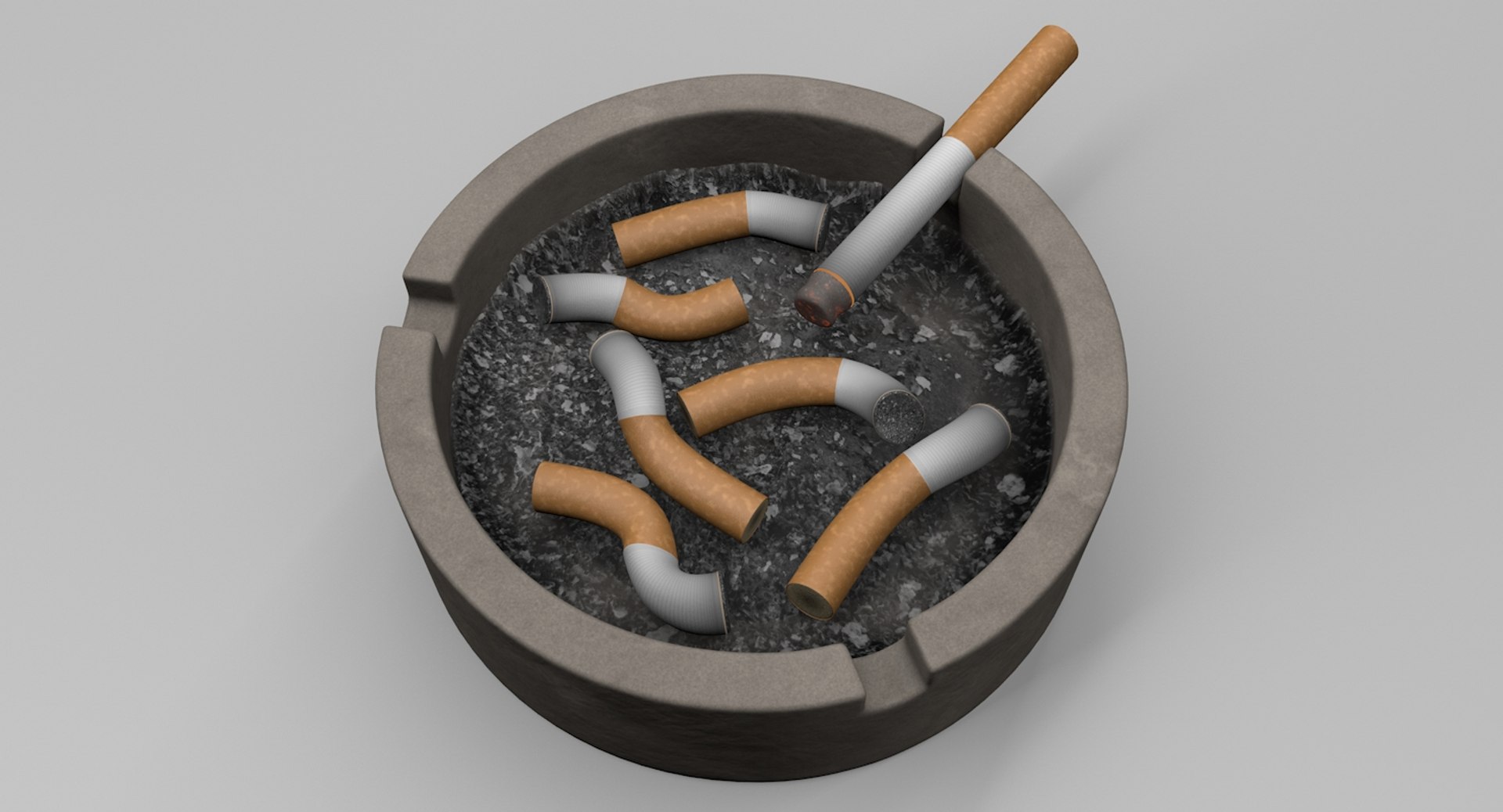 Ashtray Ash 3D Model - TurboSquid 1213073