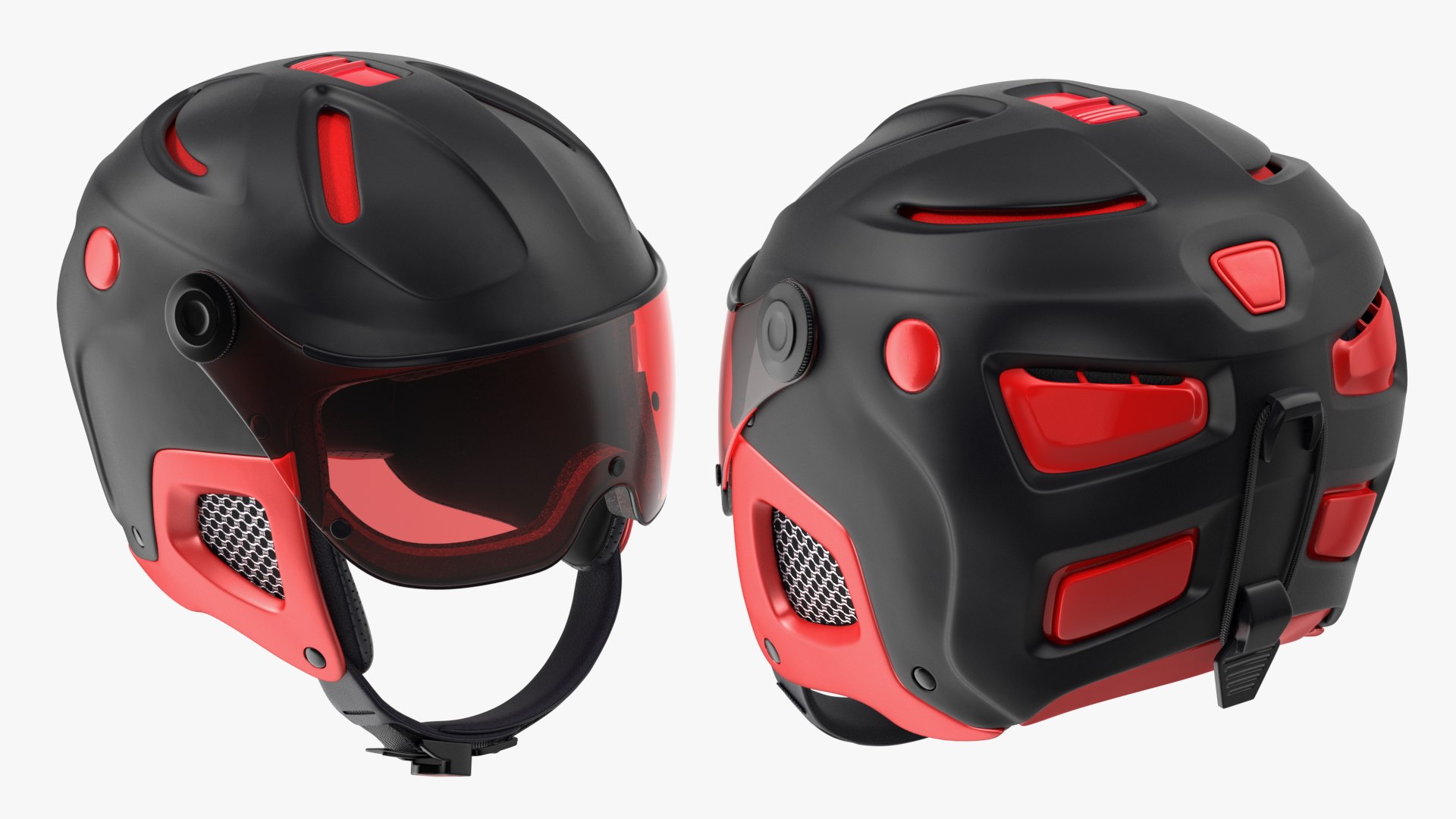 3D Ski Helmet With Integrated Goggles - TurboSquid 1956110
