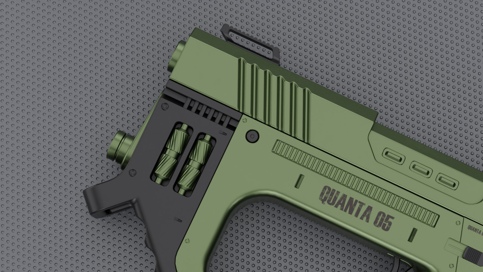 3D SciFi Concept Futuristic Handgun Green Color - TurboSquid 2518100