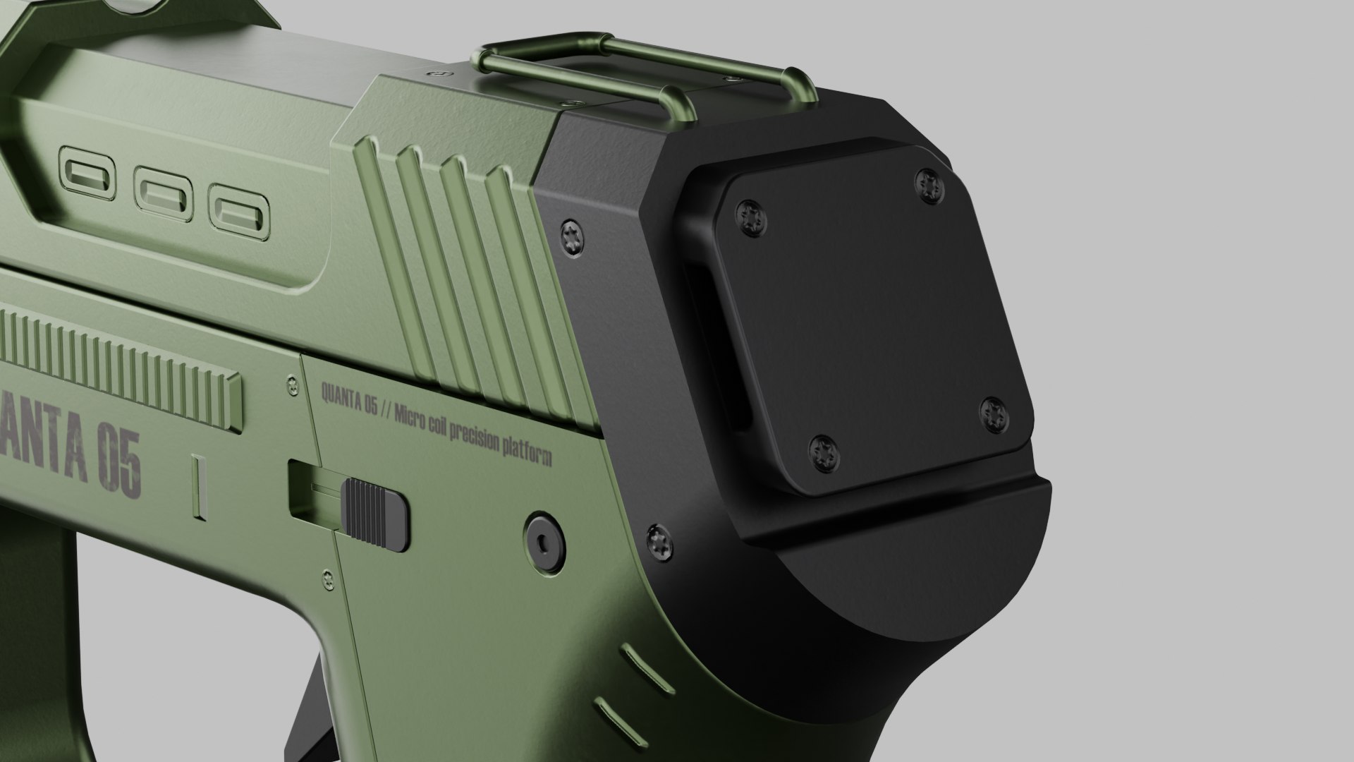 3D SciFi Concept Futuristic Handgun Green Color - TurboSquid 2518100