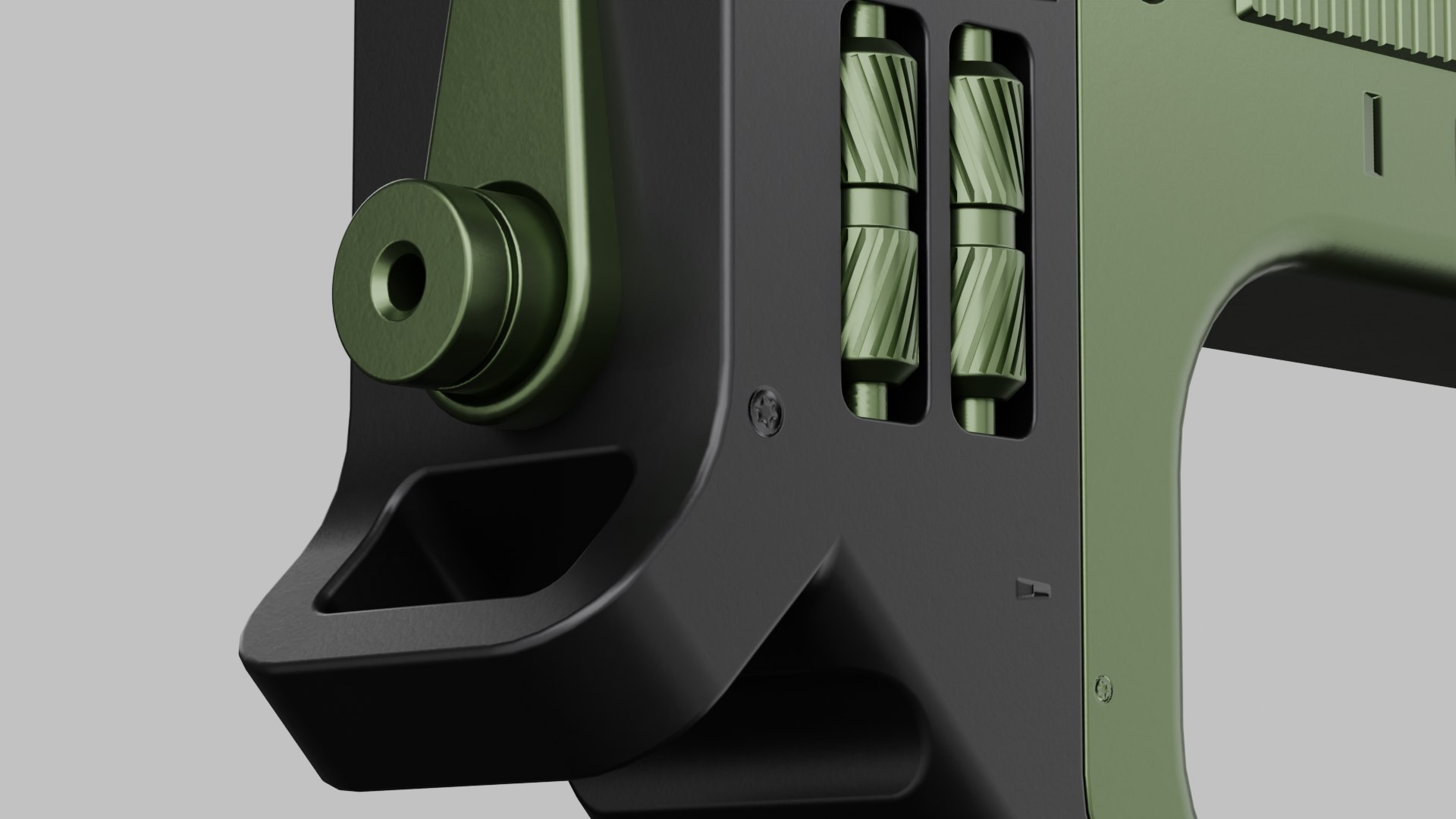 3D SciFi Concept Futuristic Handgun Green Color - TurboSquid 2518100