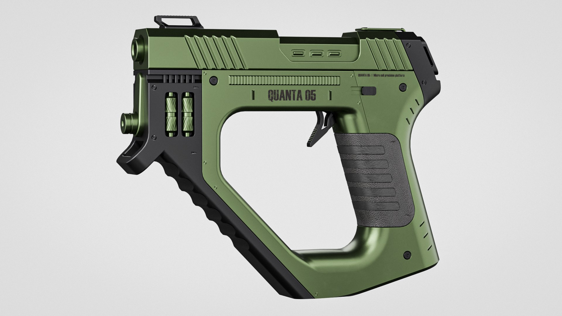 3D SciFi Concept Futuristic Handgun Green Color - TurboSquid 2518100